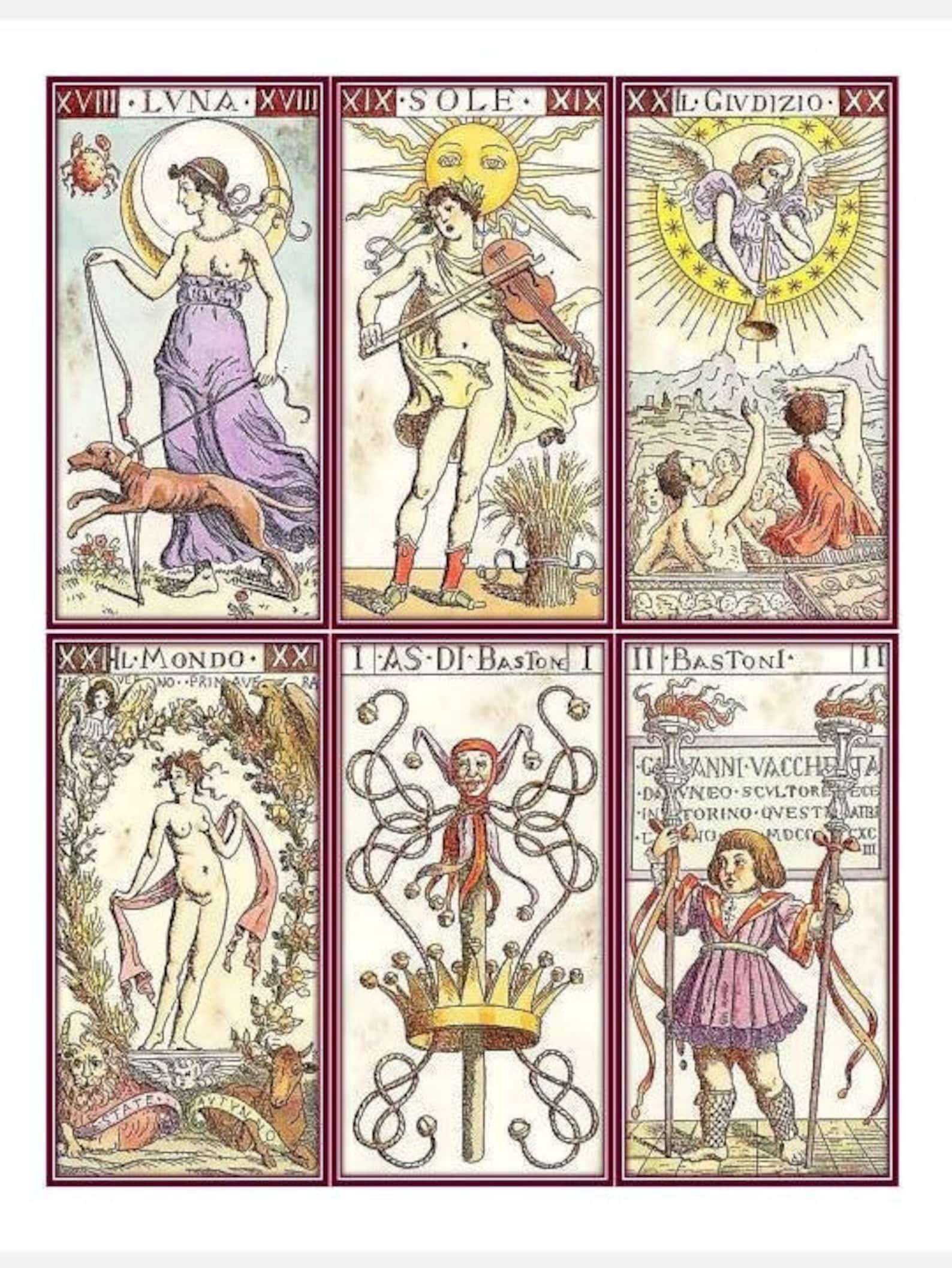 Ancient Tarot of the Masters. Vintage Tarot Deck Reproduction | Etsy