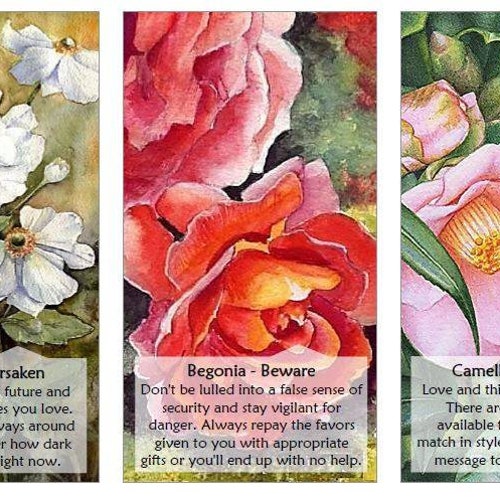 Flowers Oracle Deck. Watercolor Art - Etsy