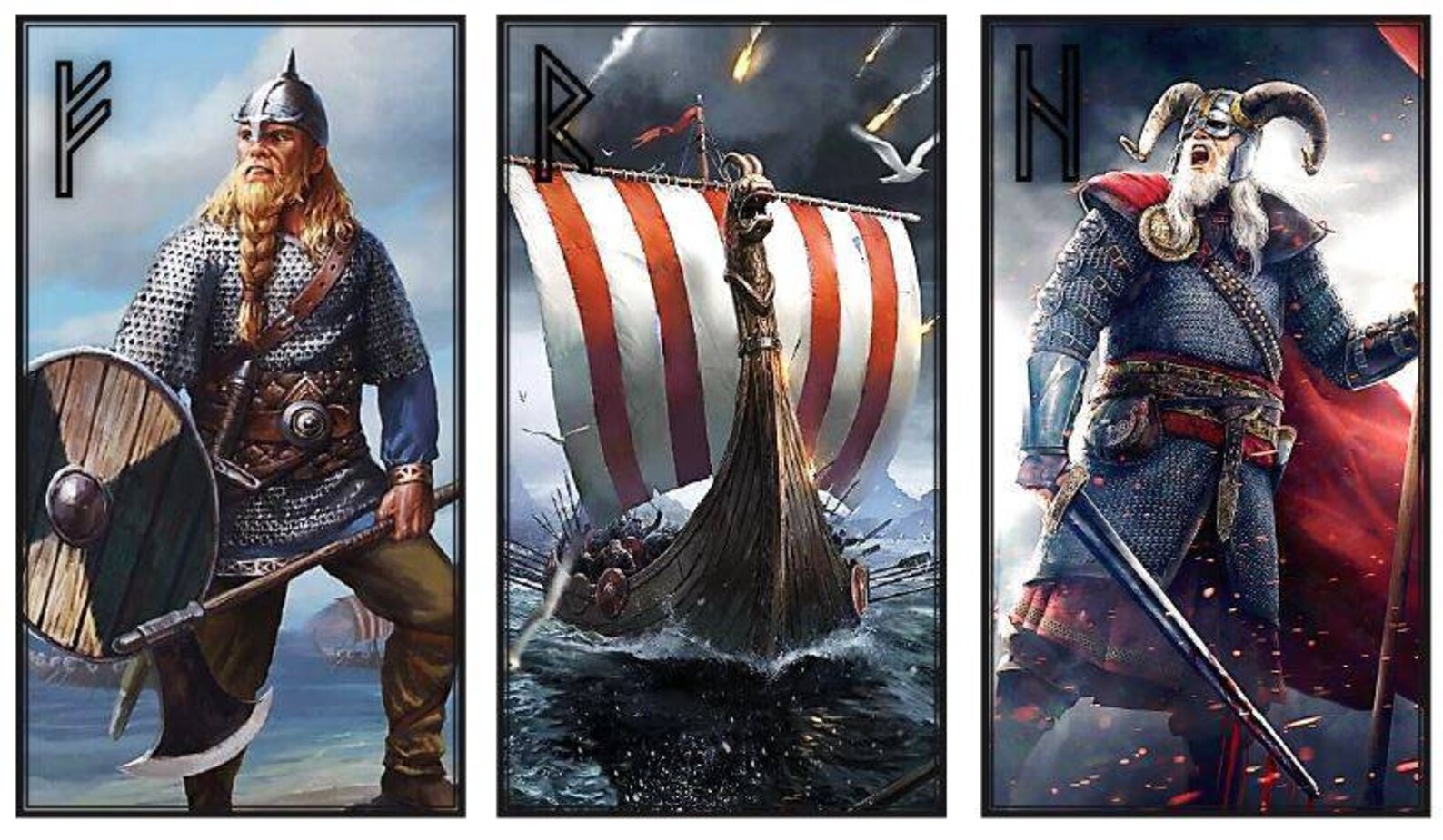 Viking Runes Cards Deck. Rune Casting. Elder Futhark - Etsy