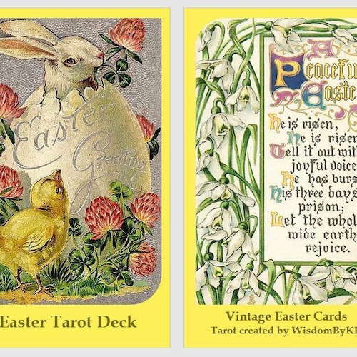 Easter Tarot Deck. Vintage Easter Illustrations | Etsy