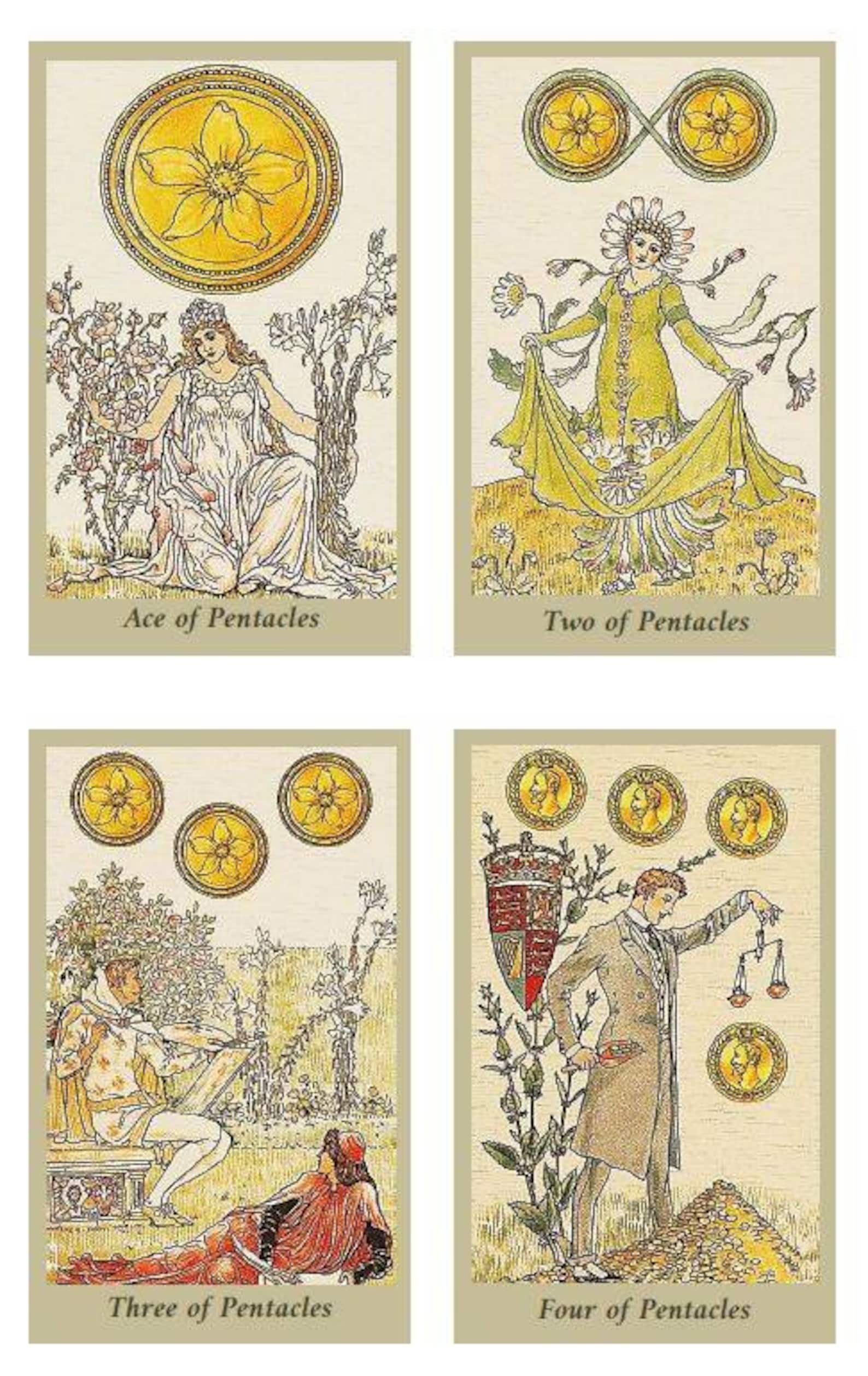 Victorian Romance Tarot Deck. Vintage Tarot Illustrations - Etsy Australia