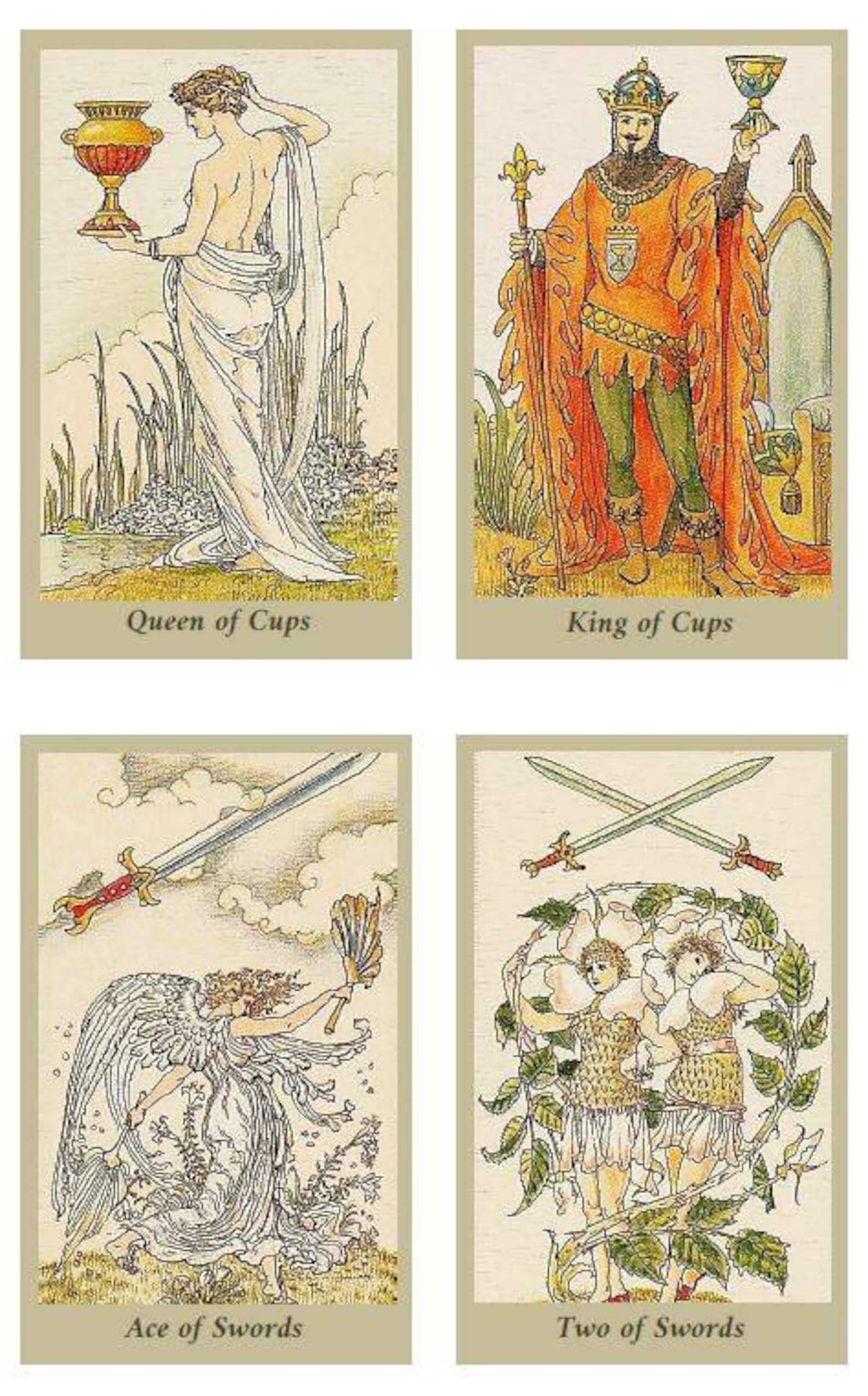 Victorian Romance Tarot Deck. Vintage Tarot Illustrations - Etsy Australia