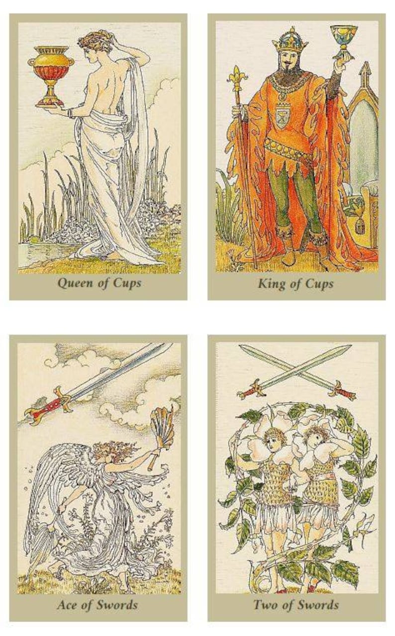 Victorian Romance Tarot Deck. Vintage Tarot Illustrations - Etsy