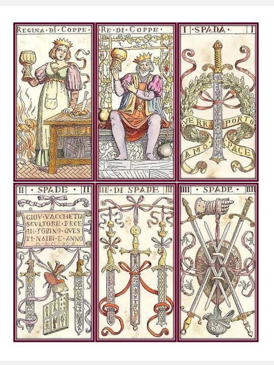 Ancient Tarot of the Masters. Vintage Tarot Deck Reproduction - Etsy