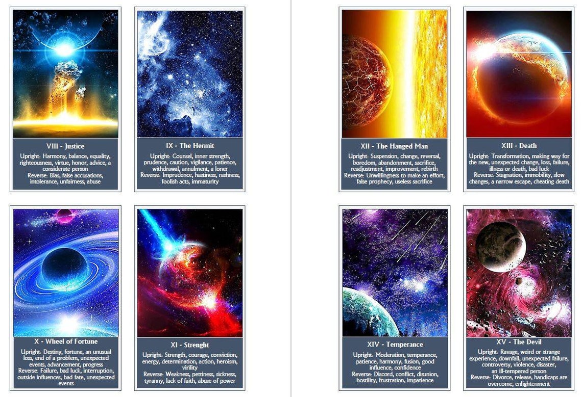 Space Galaxy Tarot Deck. Cosmos Tarot - Etsy Canada
