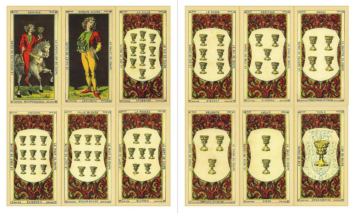 Etteilla Tarot Deck. Ancient Tarot Cards Reproduction - Etsy Australia
