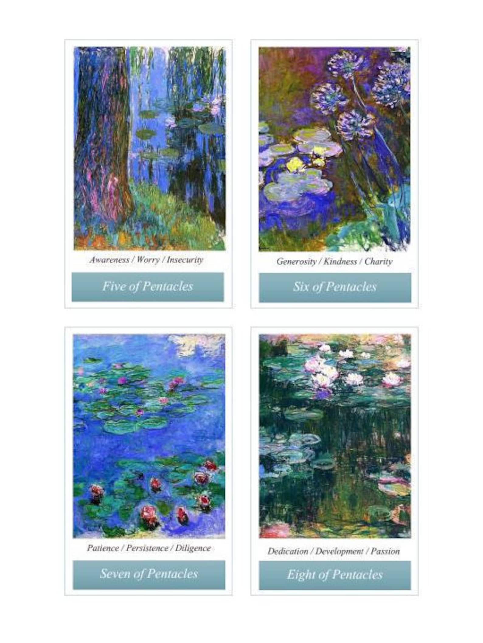 Claude Monet Tarot Deck. Impressionism Art Tarot - Etsy UK