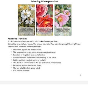 Flowers Oracle Deck. Watercolor Art - Etsy