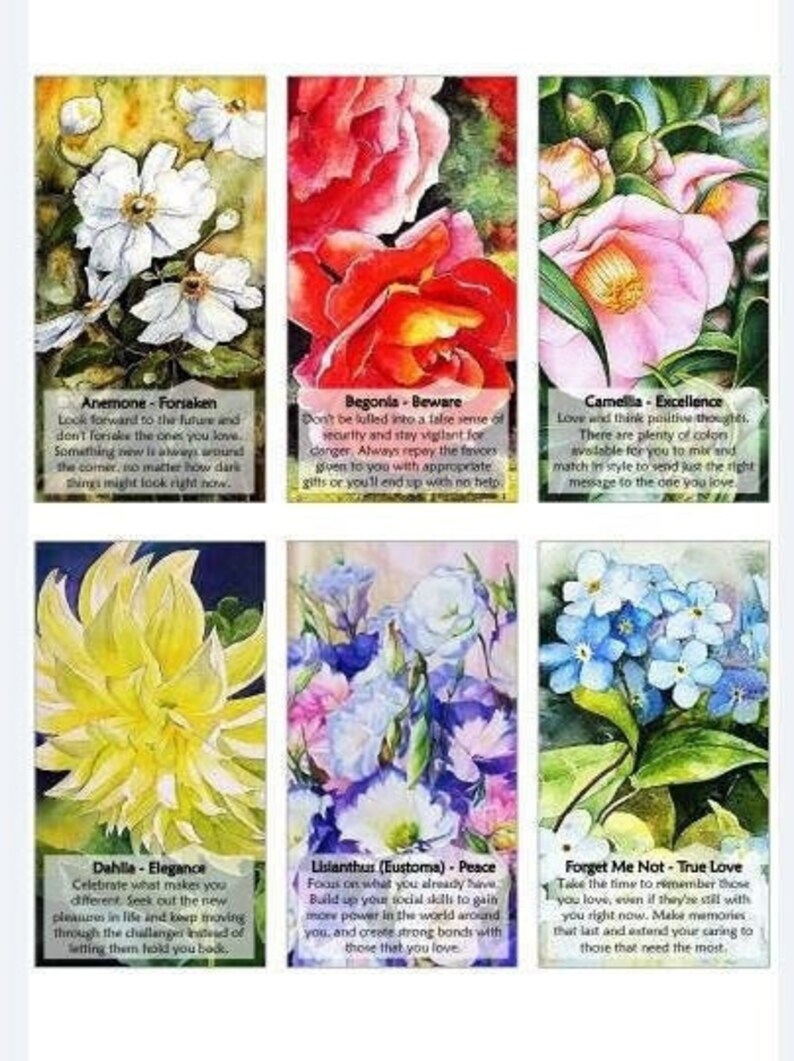 Flowers Oracle Deck. Watercolor Art - Etsy Australia