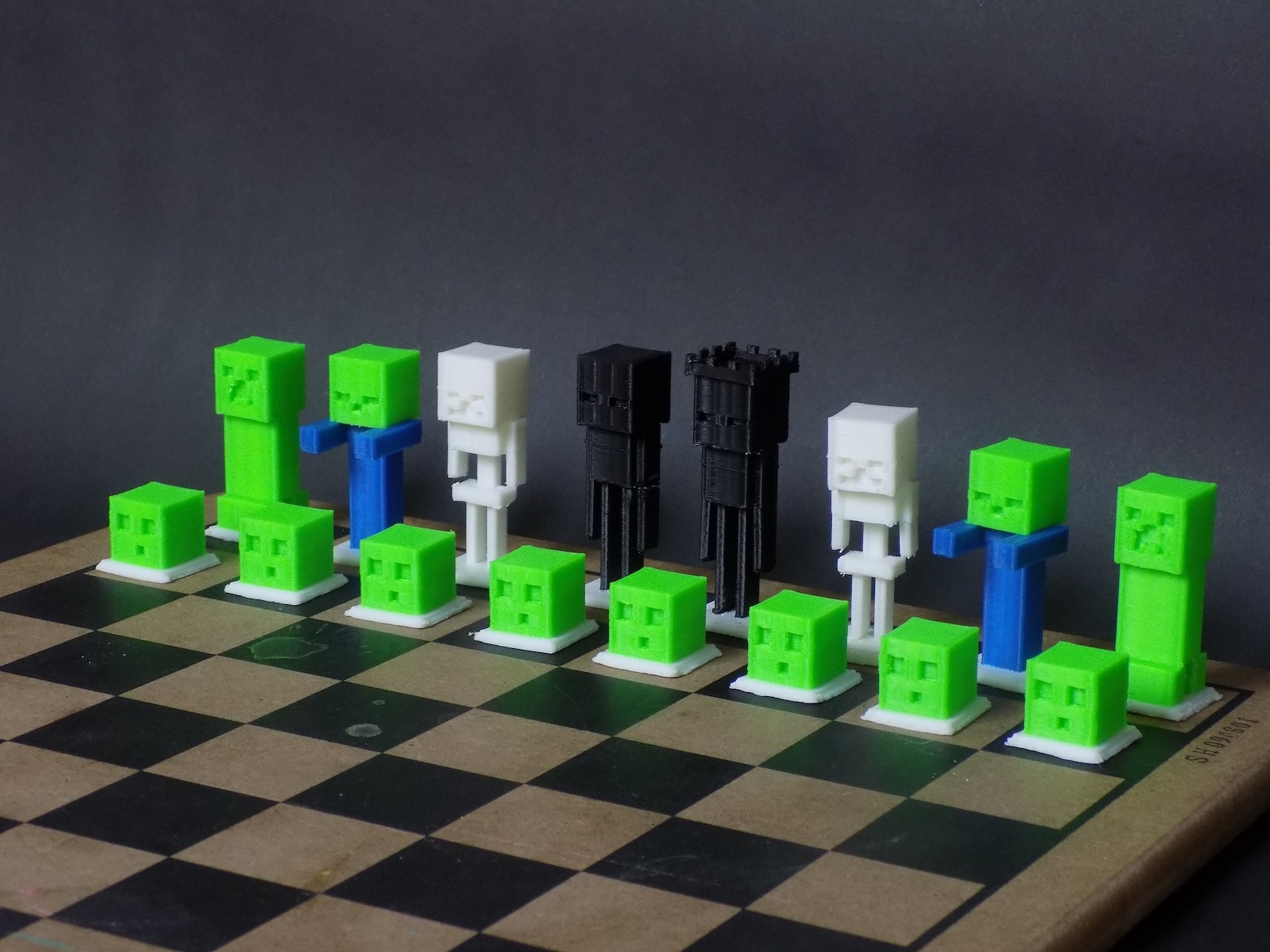 3D Printed Minecraft Chess Pieces BOARD NOT INCLUDED Custom | Etsy