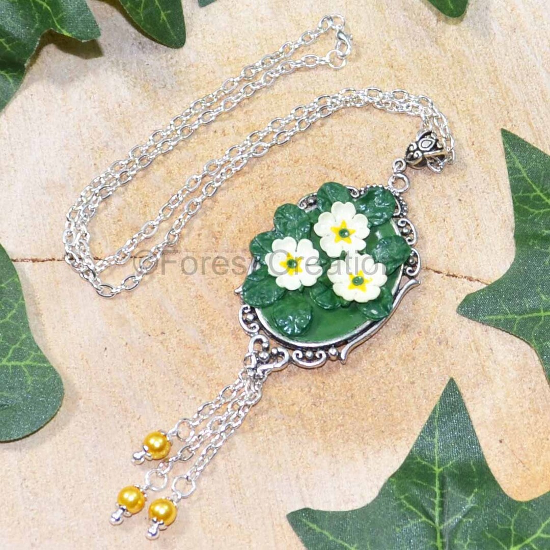 Primrose Pendant, Primrose Necklace - Etsy UK