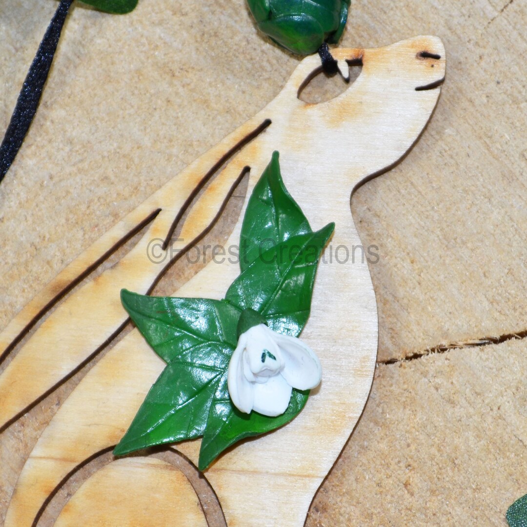 Snowdrop Hare Wooden Hare Hanging Decoration. Wall Hanging. - Etsy