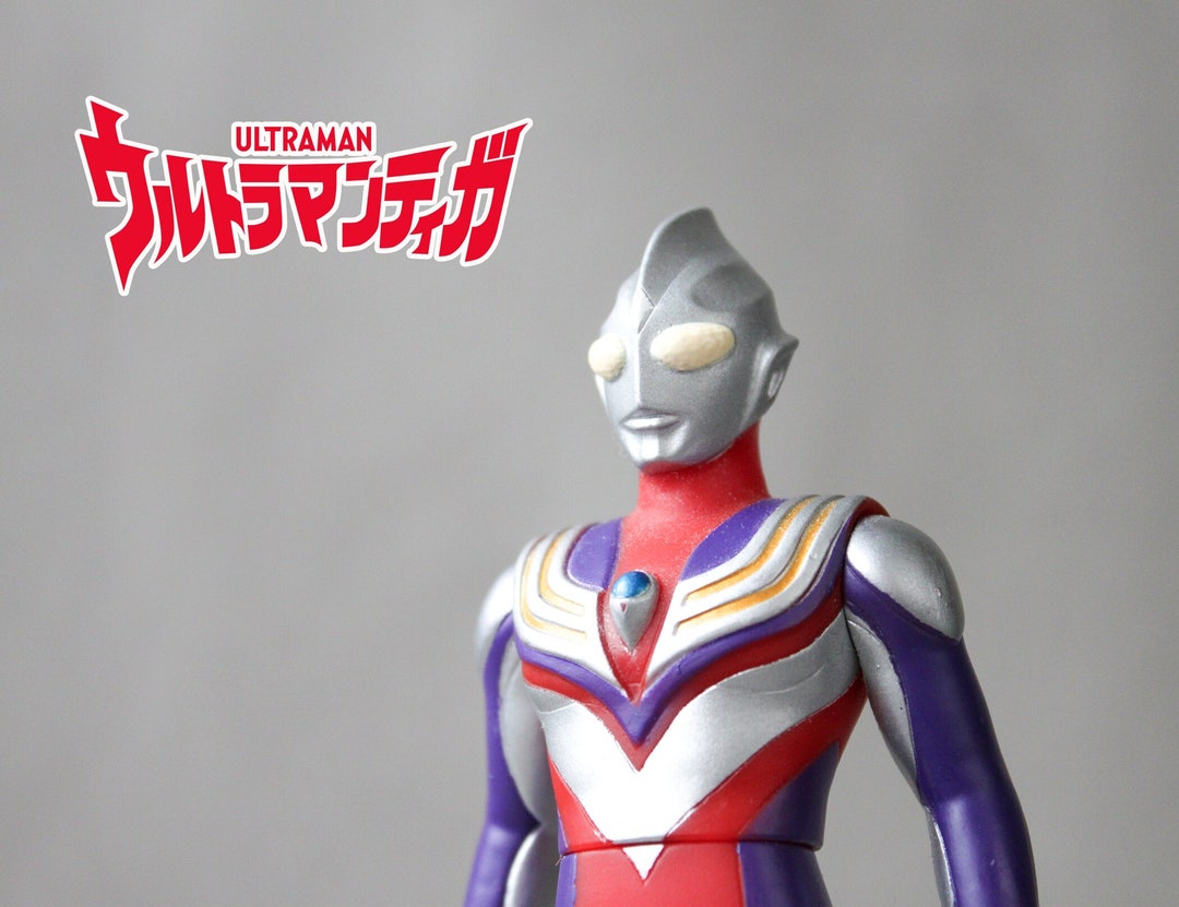 Ultraman Tiga With Live Sign【ultraman Vinyl Soft Figure:used&cleaned】s ...
