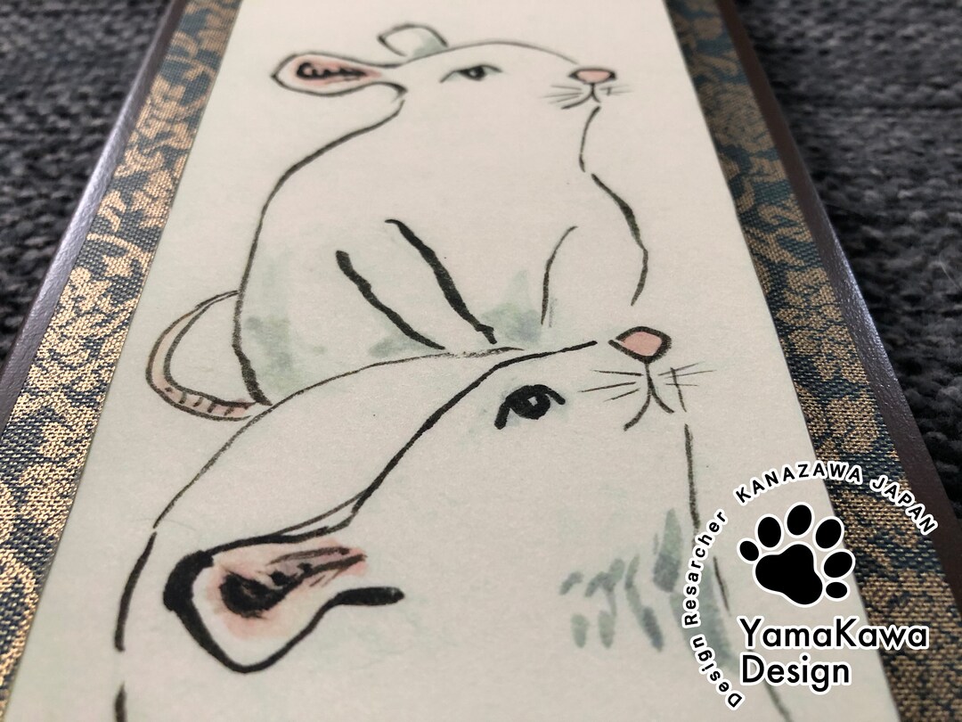 Japanese Vintage Art: Daikoku White Rats «replica» [big Black Rat] ITTO ...