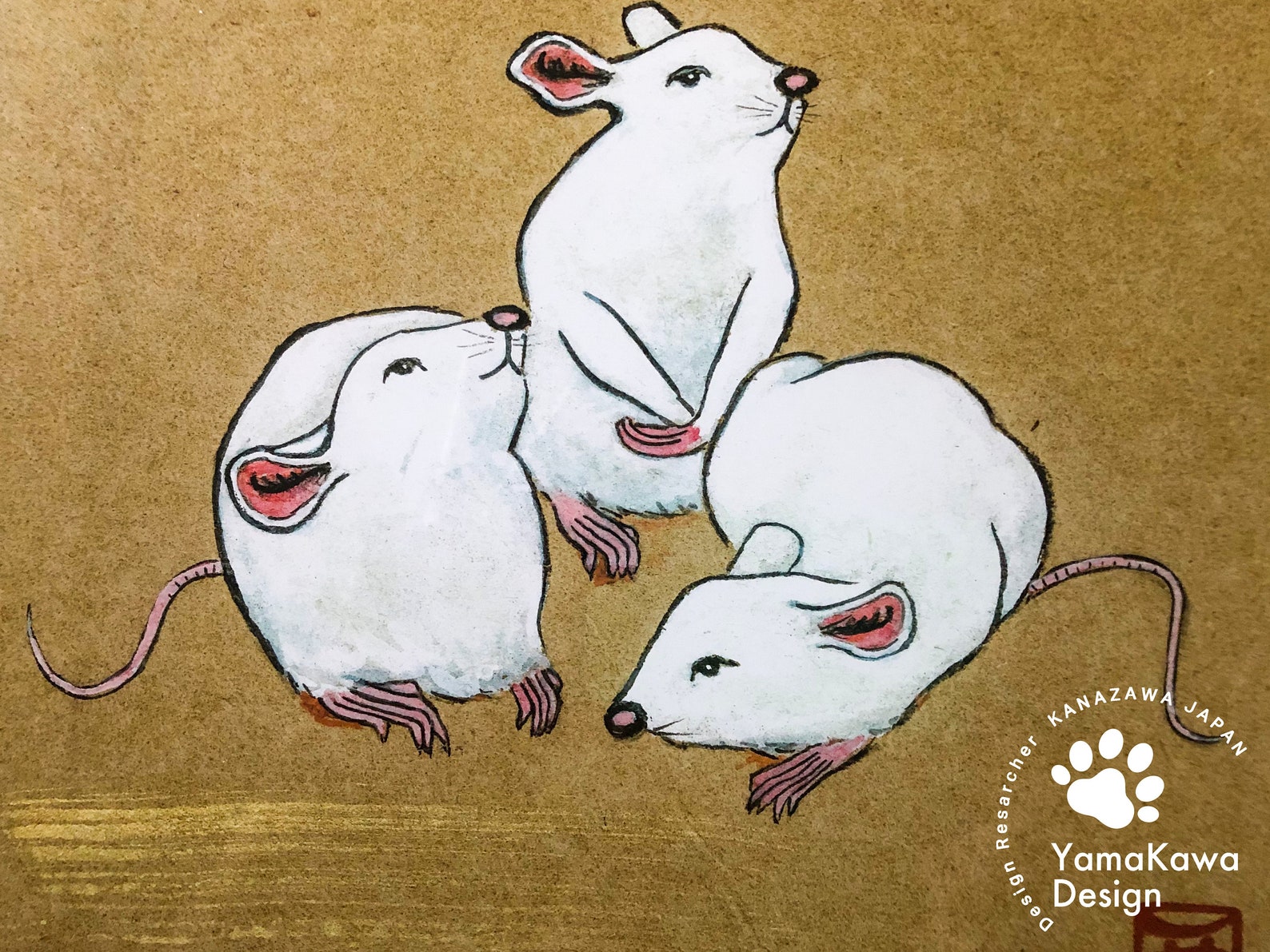 Japanese Vintage Art: Jewel Ball & Rats art Posterbig Black Mouseitto ...