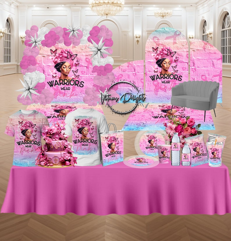 Water Bottle Label - Breast Cancer Awareness -digital Instant Download- Party Favor Printable - Etsy