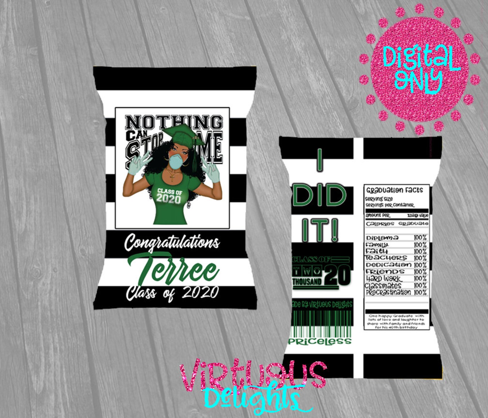 Custom Highschool Graduation Chip Bags, Chip Bags for Graduates ...