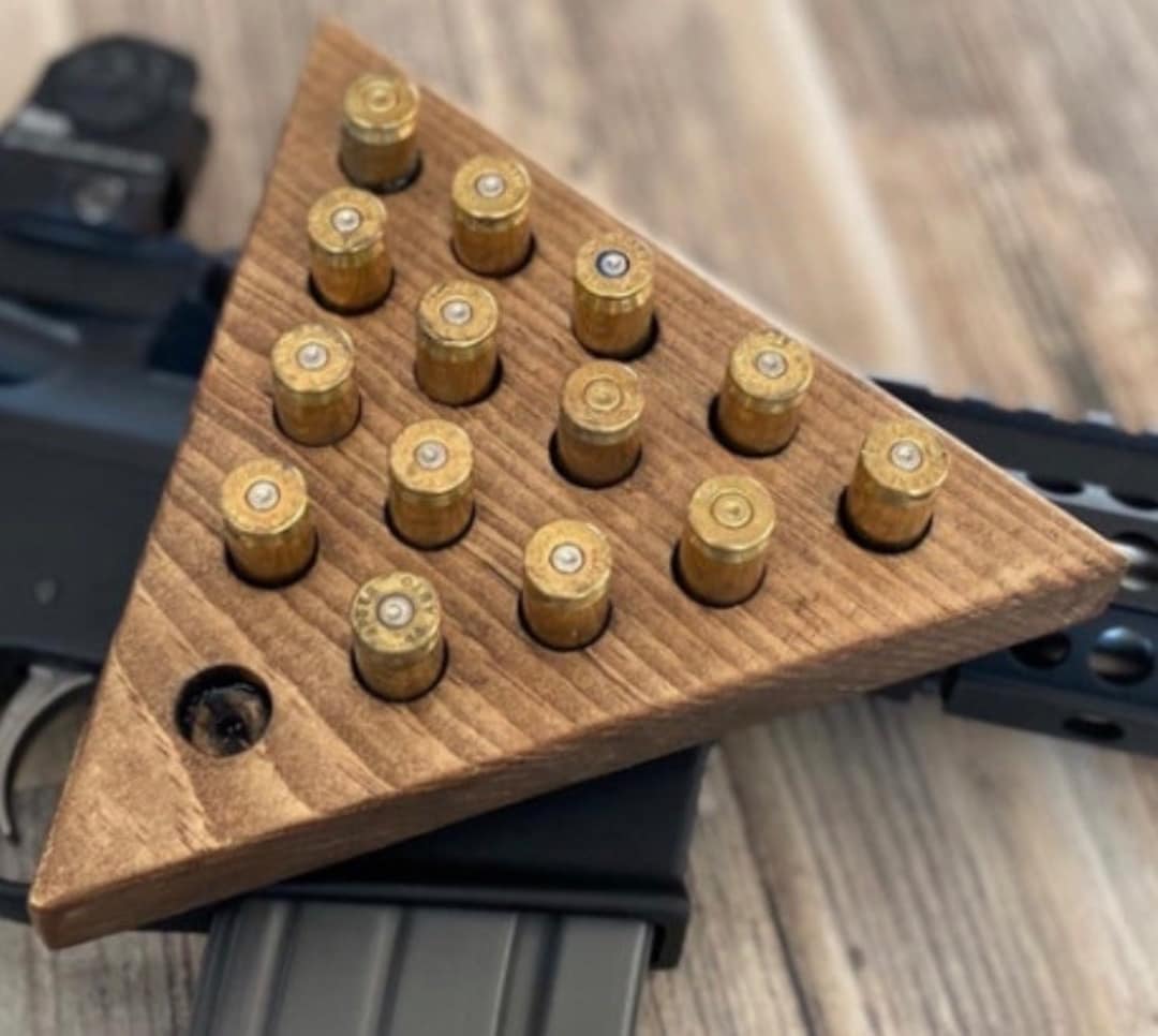 Triangle Peg Game/ 45 Brass Triangle Peg Game/ Man Cave/ Bar Game ...