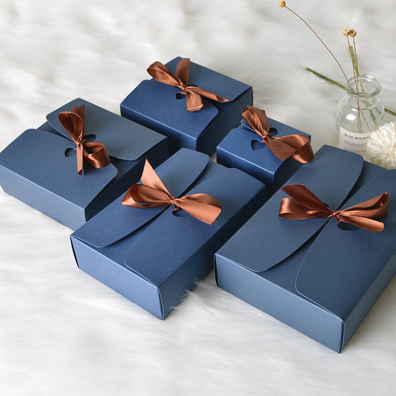 10 PC Boardcard Gift Custom Size Box With Ribbon Lipsbulk | Etsy