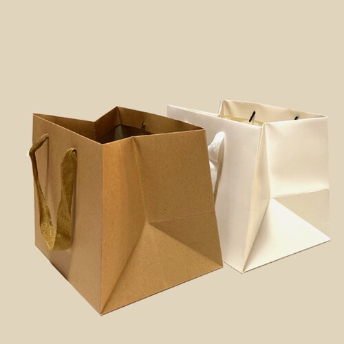 Paper Bag With Transparent Window 10 Pcs. Paper Shopping - Etsy