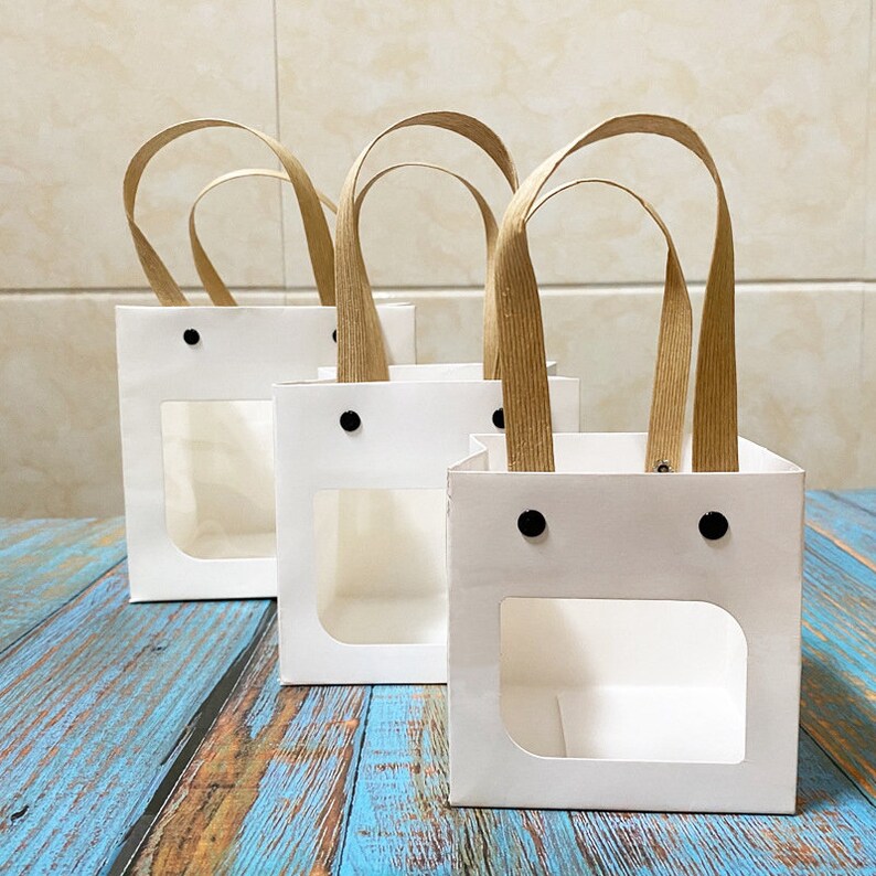 Paper Bags With Smiley Face 10 Pcs. Paper Shopping Bags - Etsy
