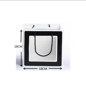 Paper Bag With Transparent Window 10 Pcs. Paper Shopping Bags, Bulk ...