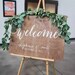 Customized Wooden Wedding Welcome Sign Transparent Wedding Water Sign ...