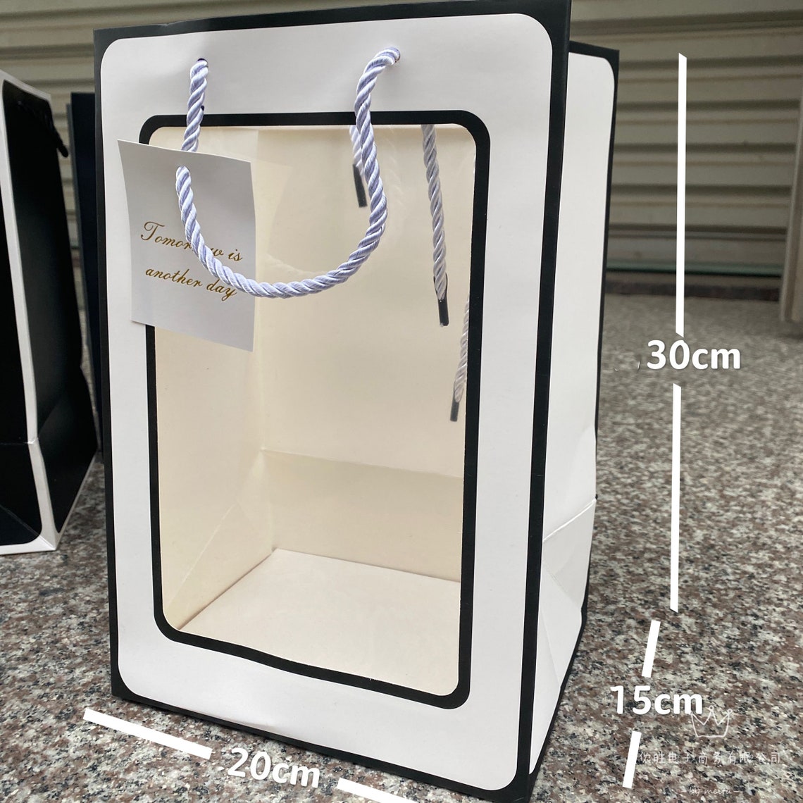 Paper Bag With Transparent Window 10 Pcs. Paper Shopping - Etsy