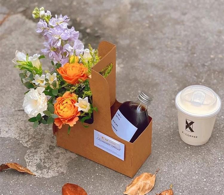 Folding Kraft Paper Flower Bags: Bouquet Gift Box (10 Pcs) - Etsy