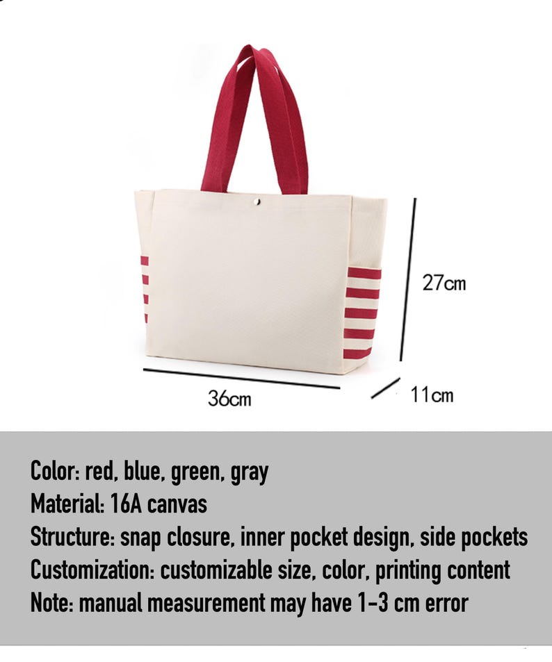 Canvas Personalized Tote Bag, Wedding Bag ,custom Printed Bag ...