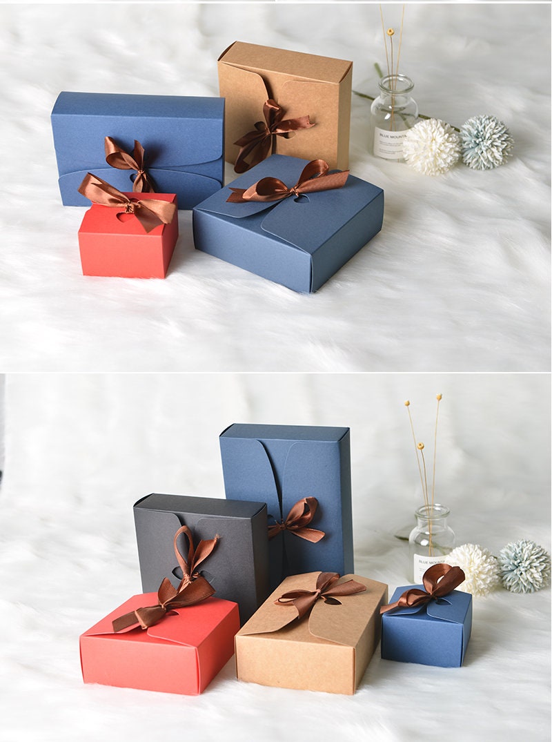 10 PC Boardcard Gift Custom Size Box With Ribbon Lips，bulk Laser Cut ...