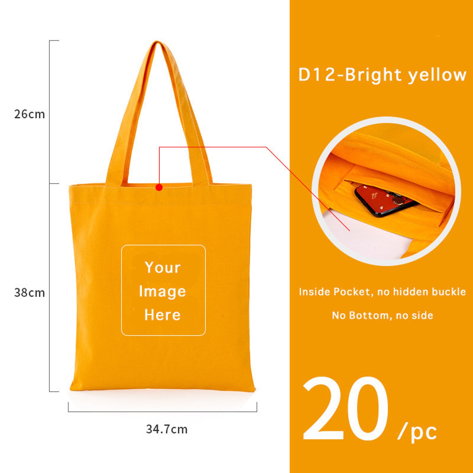 Canvas Personalized Tote Bag Custom Printed Bag Script Logo - Etsy