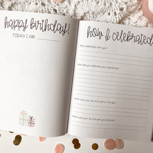 Birthday Memory Book Birthday Interview Book Keepsake Baby - Etsy