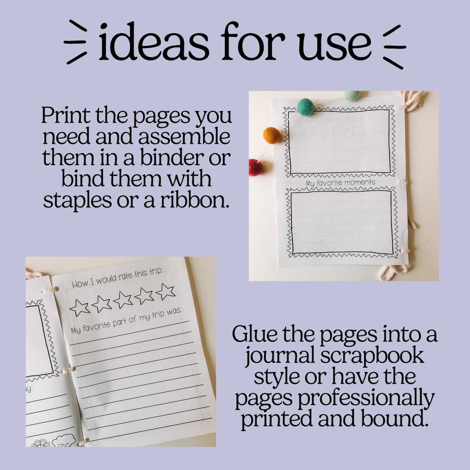 Printable Kids Travel Journal: Vacation Memory Book (PDF) - Etsy