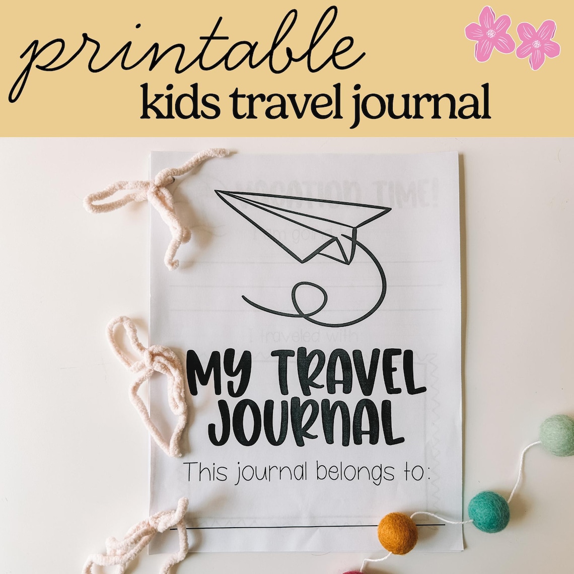 Printable Kids Travel Journal: Vacation Memory Book (PDF) - Etsy