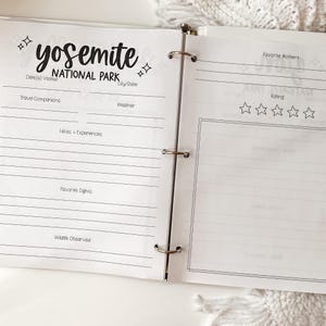 Printable National Parks Bucket List Journal: Travel Memory Book (PDF ...