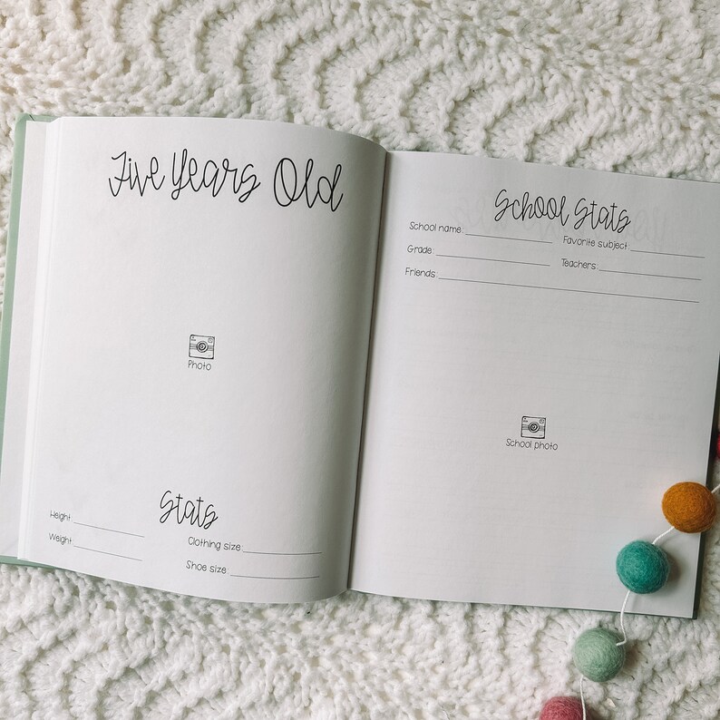 Childhood Memory Journal: Keepsake Baby Book, Ages 1-18 - Etsy