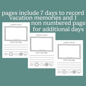 Printable Kids Travel Journal Adventure Journal for Kids Vacation ...