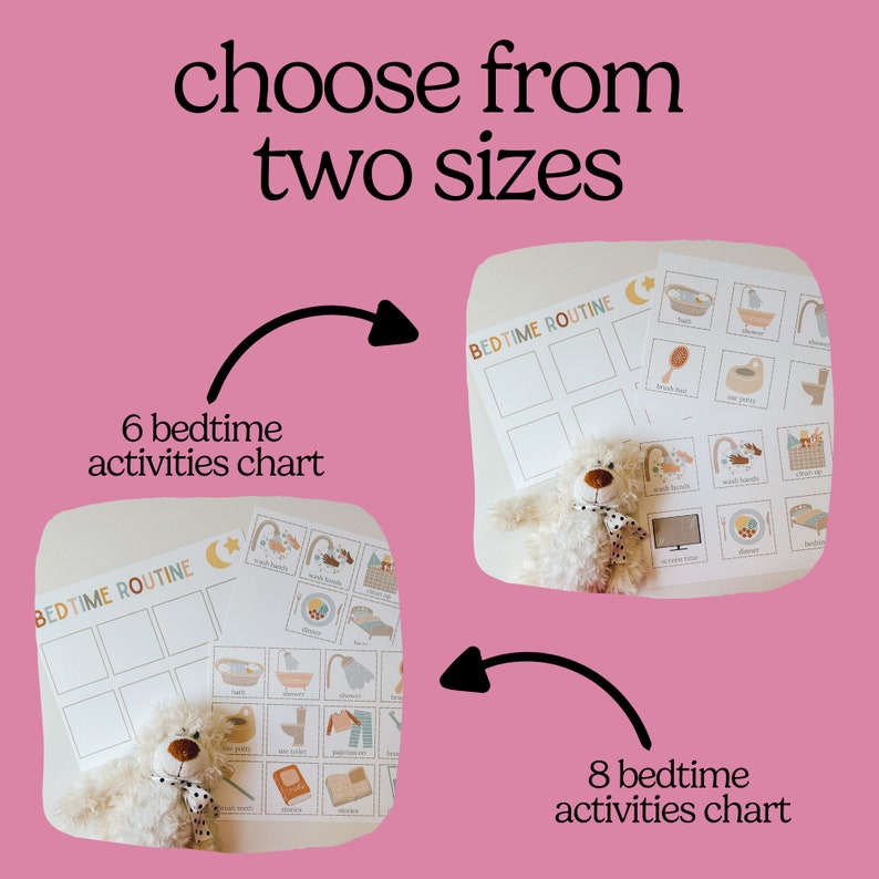 Printable Editable Bedtime Routine Chart: Visual Schedule (PDF) - Etsy