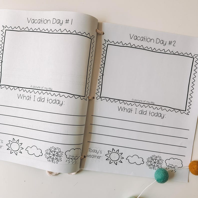 Printable Kids Travel Journal: Vacation Memory Book (PDF) - Etsy
