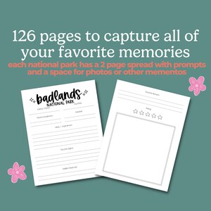 Printable National Parks Bucket List Journal and National Park ...