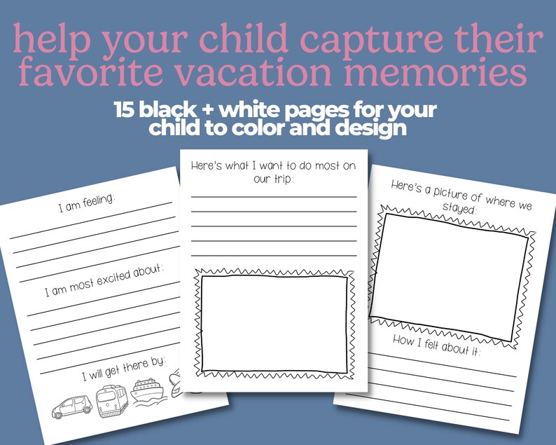 Printable Kids Travel Journal Adventure Journal for Kids - Etsy