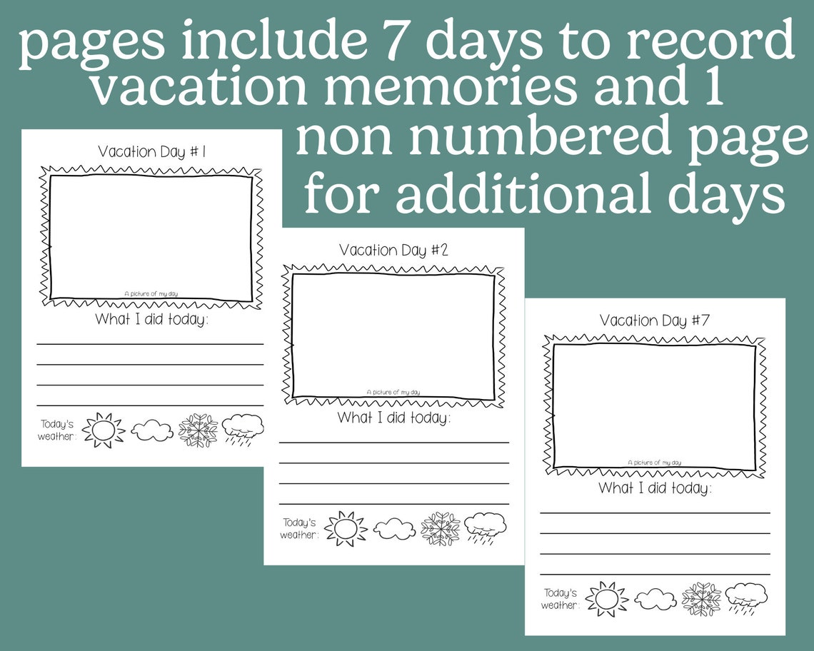 Printable Kids Travel Journal Adventure Journal for Kids - Etsy