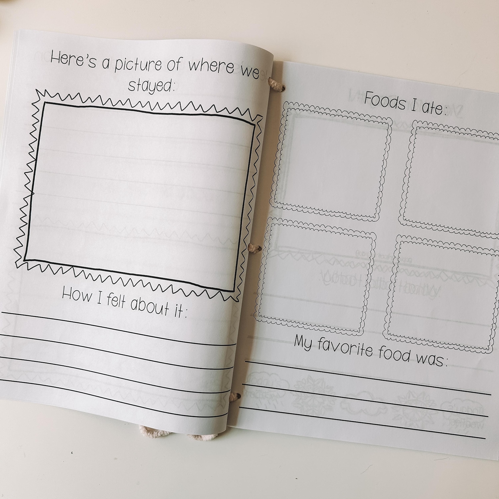 Printable Kids Travel Journal: Vacation Memory Book (PDF) - Etsy