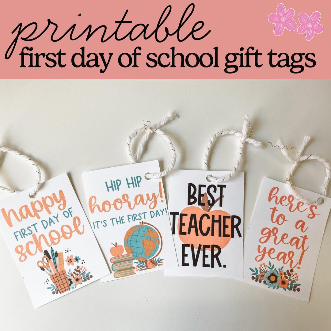Back to School Teacher Gift Tag | Printable Teacher Appreciation Gift ...