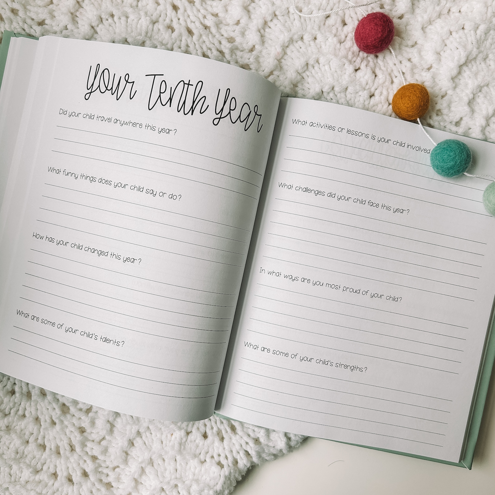 Childhood Memory Journal: Keepsake Baby Book, Ages 1-18 - Etsy