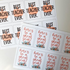 Back to School Teacher Gift Tag | Printable Teacher Appreciation Gift ...