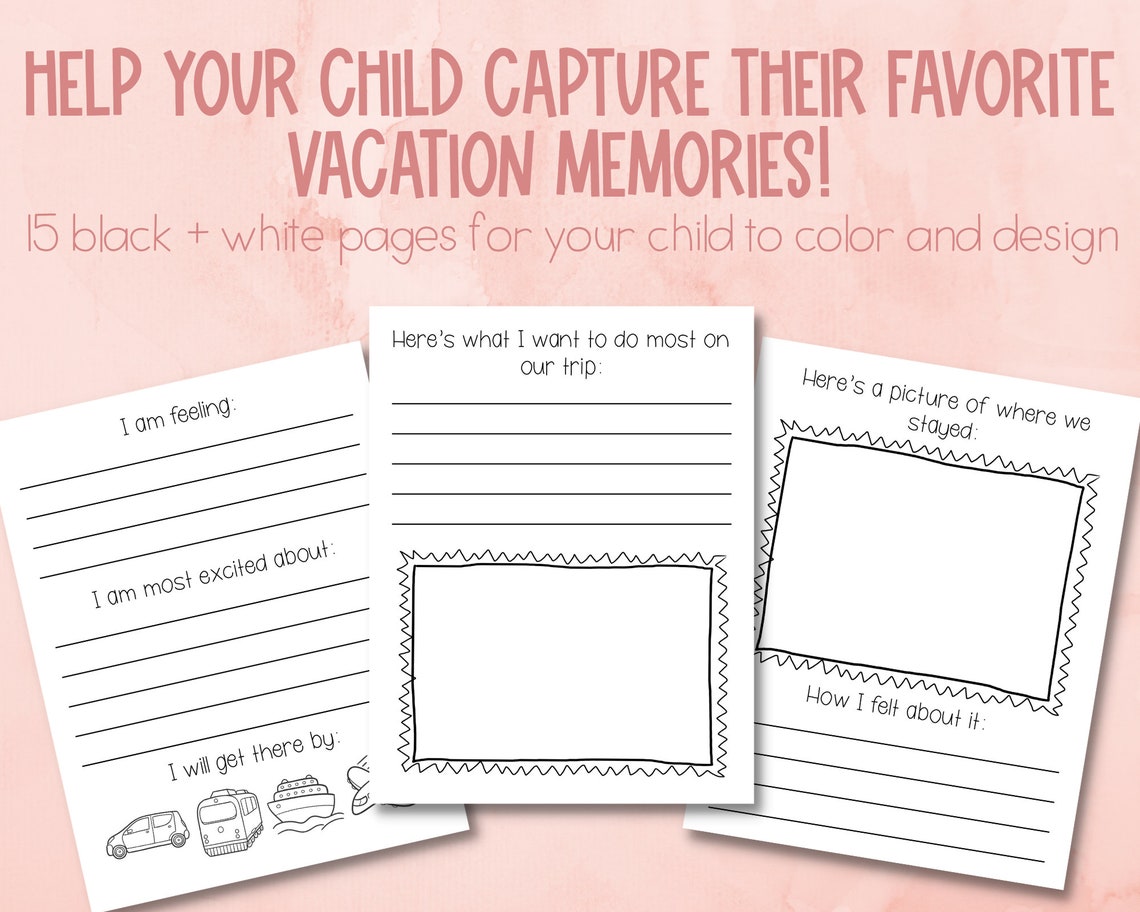 Printable Kids Travel Journal Adventure Journal for Kids - Etsy