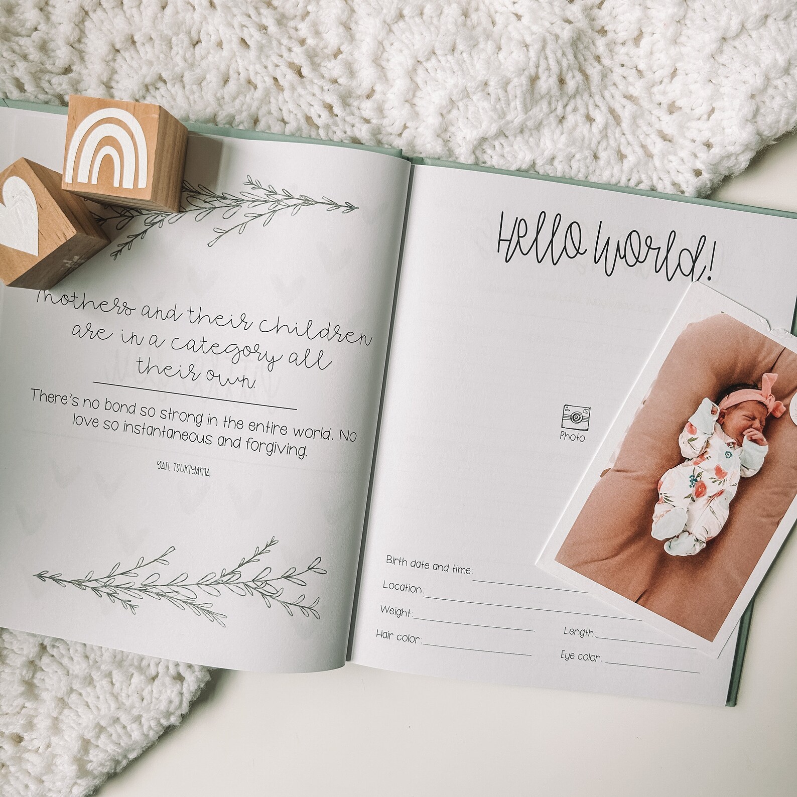 First Year Baby Memory Book: Gender Neutral Keepsake Album - Etsy