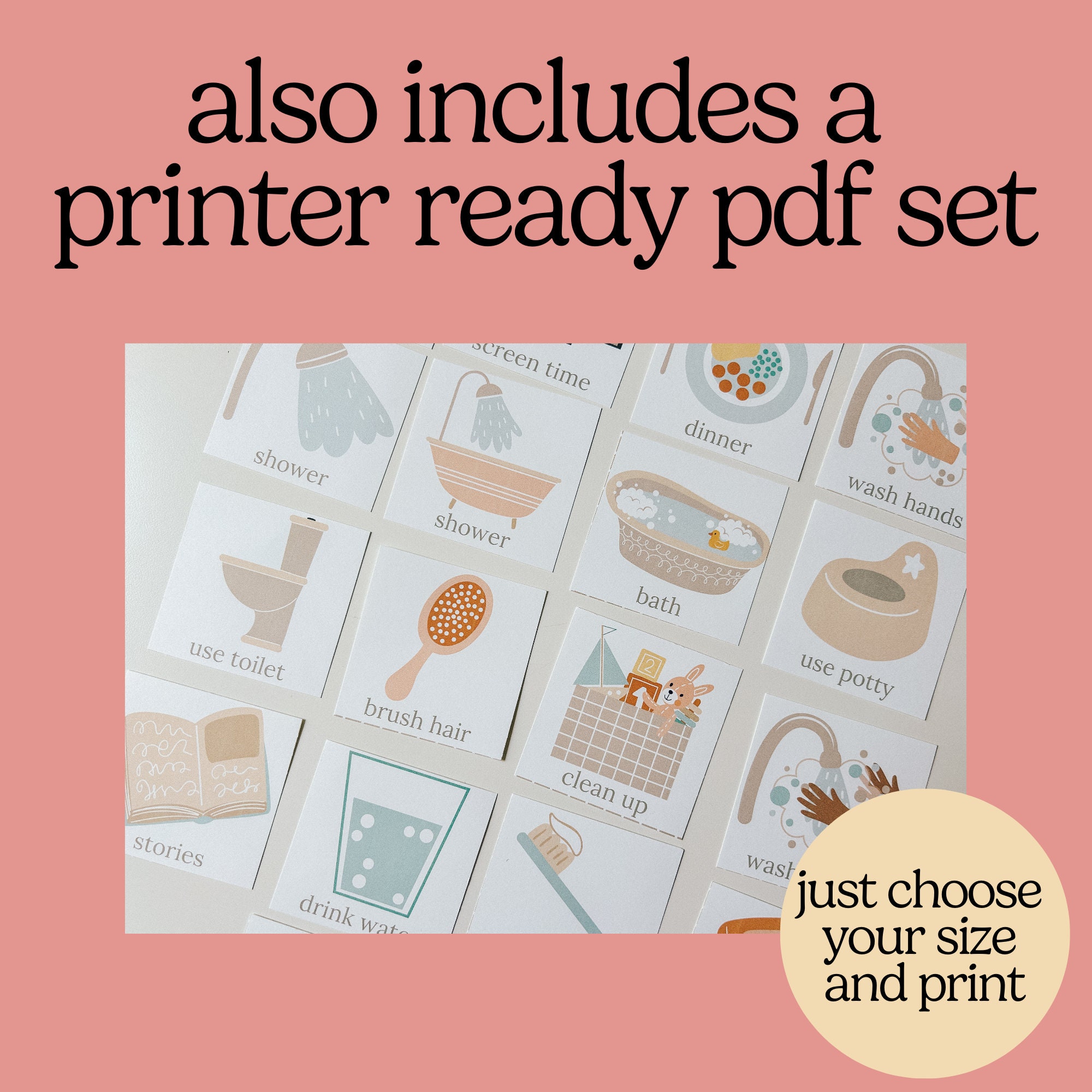 Printable Editable Bedtime Routine Chart: Visual Schedule (PDF) - Etsy